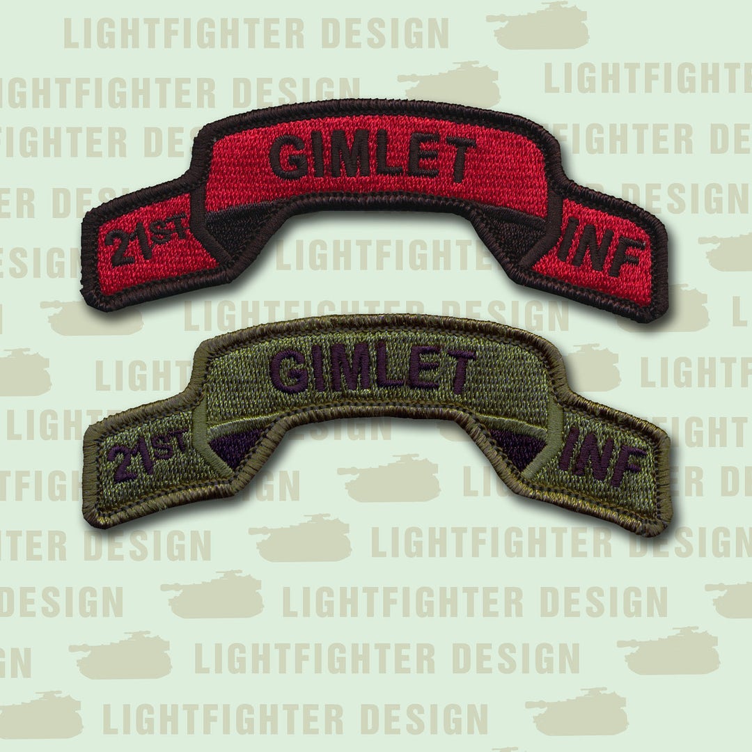 21st Infantry Regiment Scrolls "gimlets" Set of (2) 4 1/8 X 1 3/4 ...