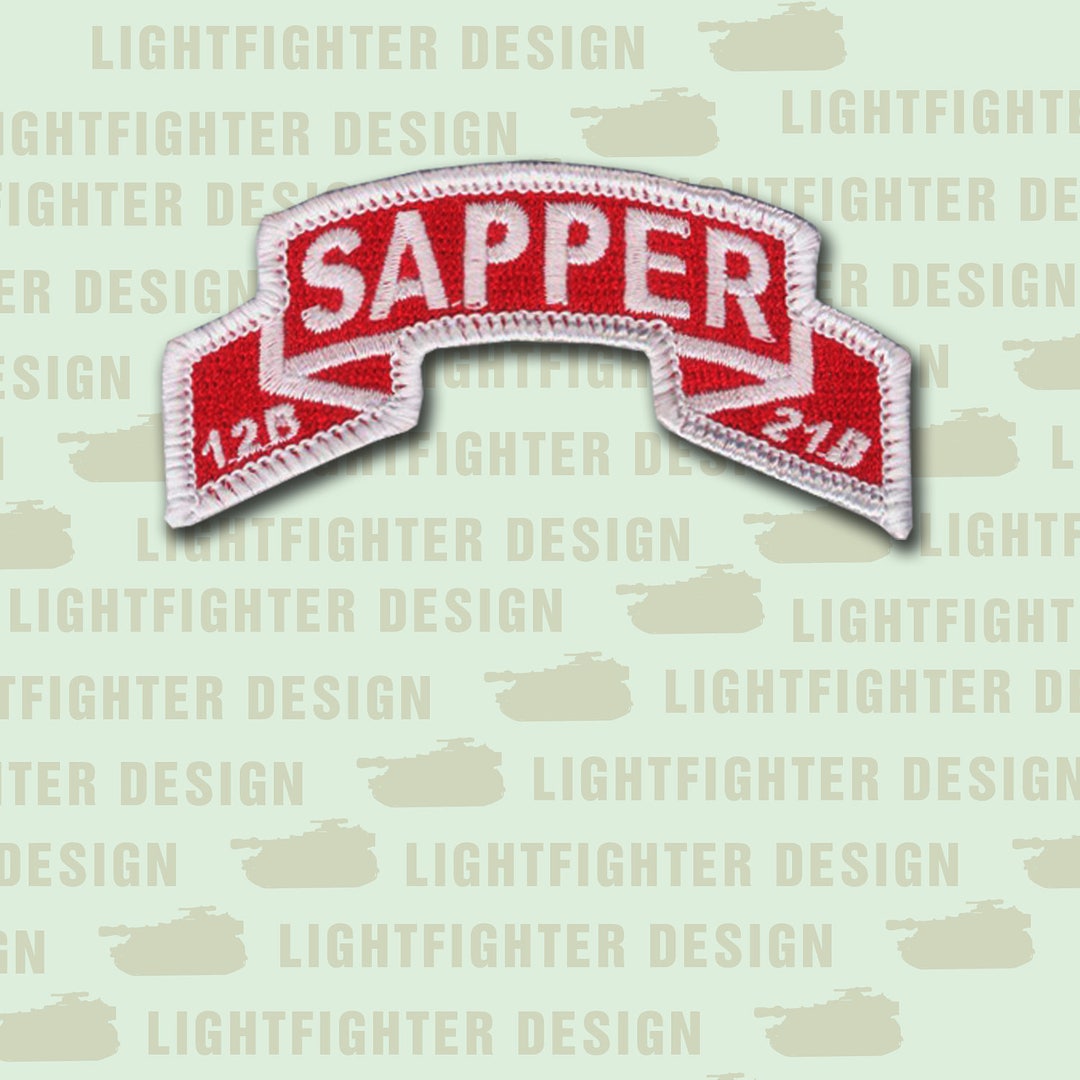 Engineer (SAPPER) Embroidered Scroll - 3" X 1 1/2" - Wax Backing ...