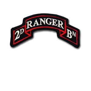 Modern US 2nd Ranger Battalion Scroll Grouping 4 Patches Merrowed Edge ...