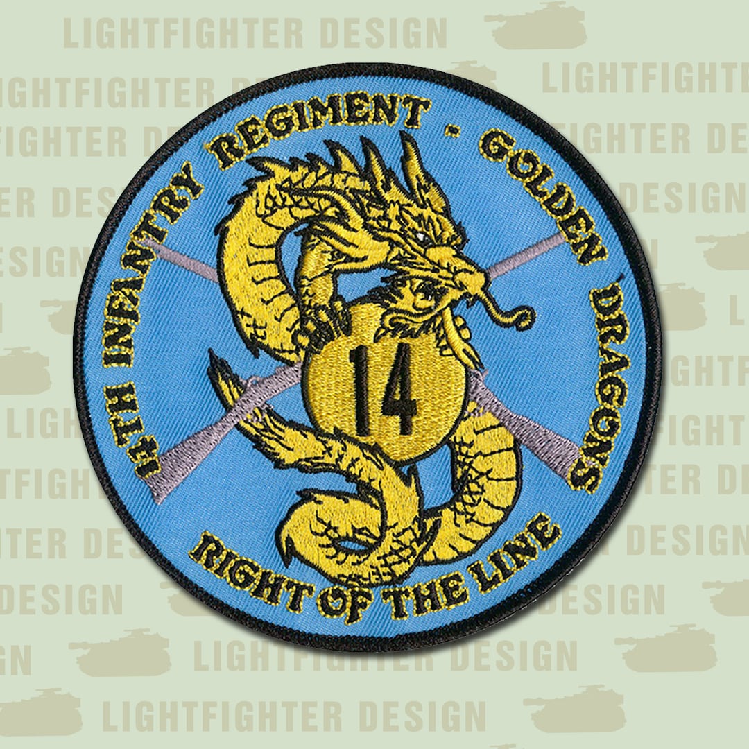 14th Infantry Regiment Embroidered Patch ( 4 1/2") - Wax Backing ...