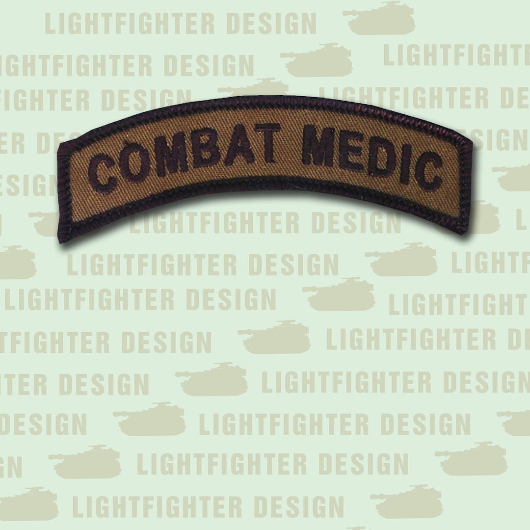 Combat Medic Tab (OD GREEN) 3 1/2" X 1" Patch With Merrowed Edge With ...