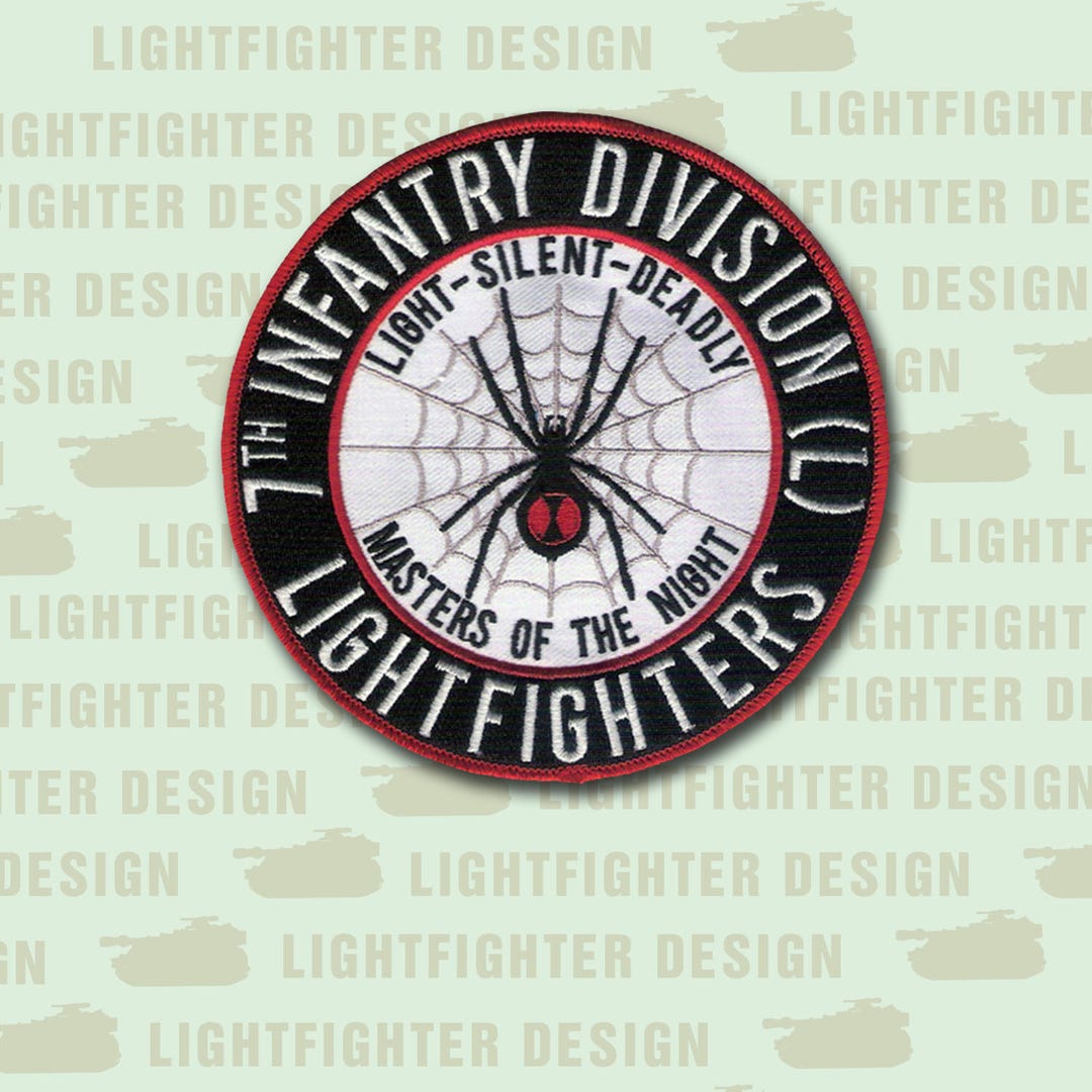 7th Infantry Division (L) Black Widow Patch Large 5 1/2" - Ft Ord CA ...