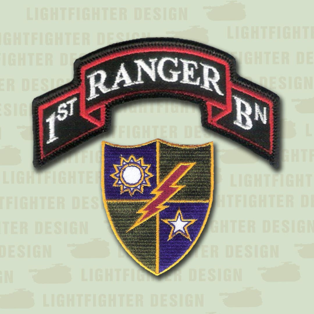 Modern US 1st Ranger Battalion Scroll With 2 1/2 75th Infantry Regiment ...