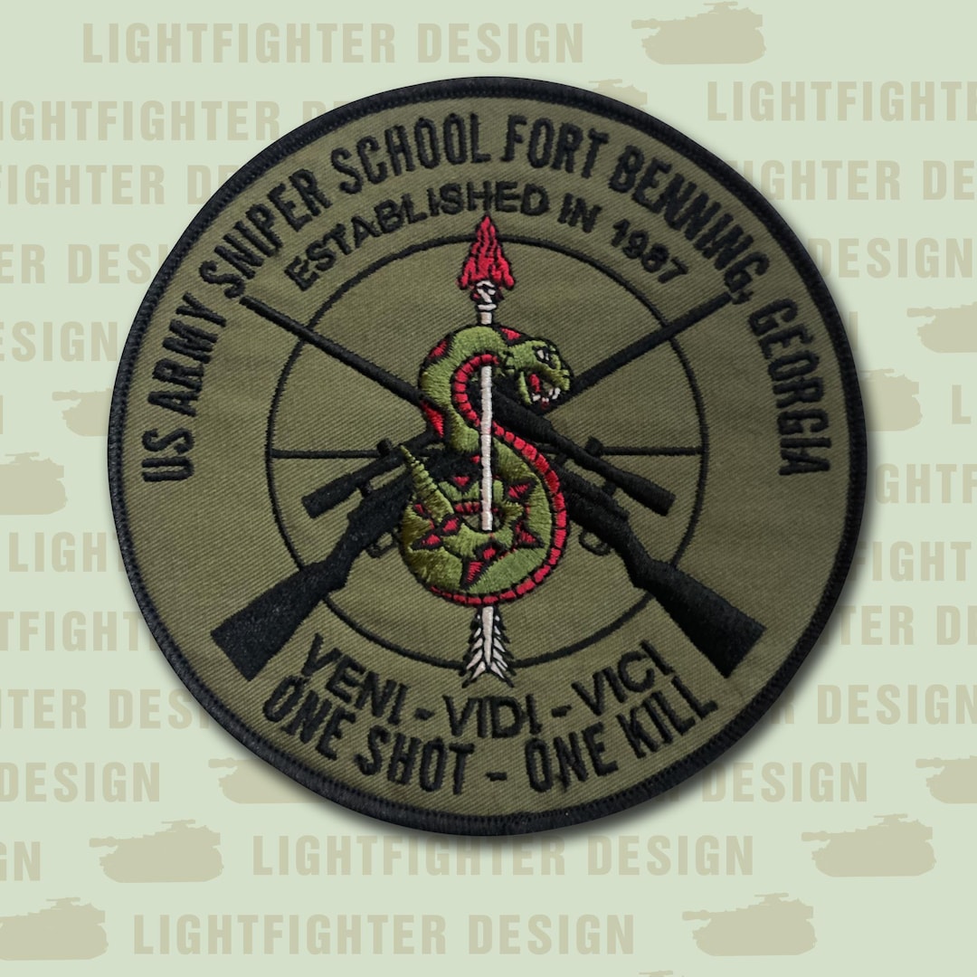 US Army Sniper School OD Green Patch: Fort Benning (5 Inch) - Etsy