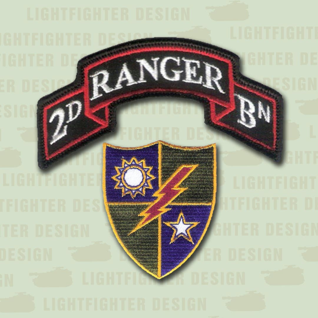 Modern US 2nd Ranger Battalion Scroll With 2 1/2 75th Infantry Regiment ...