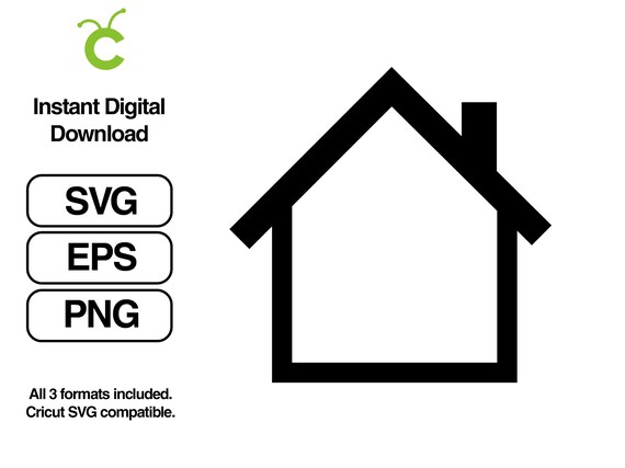 House Home Frame Outline SVG Instant Download Cricut Svg Png | Etsy UK