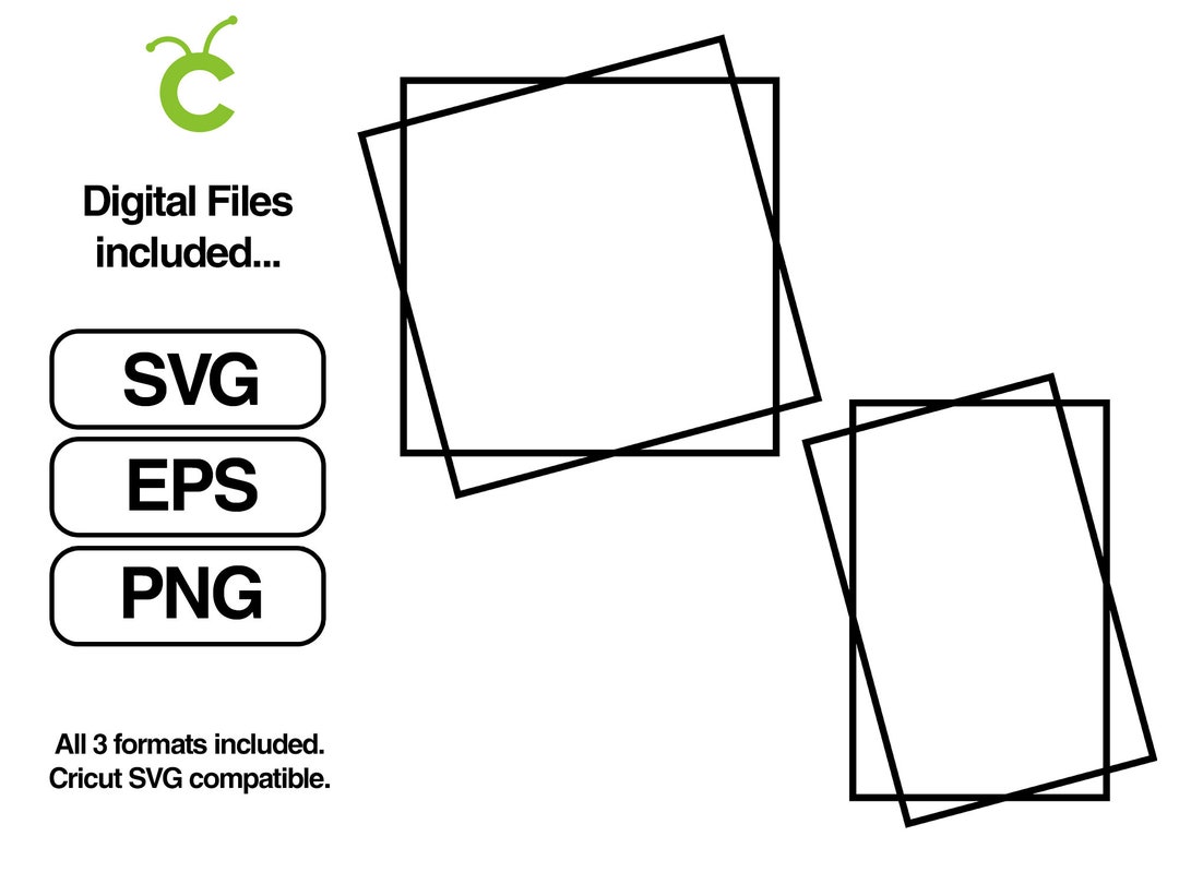 Square and Rectangle Frame Sketch Doodle Silhouette SVG Instant ...
