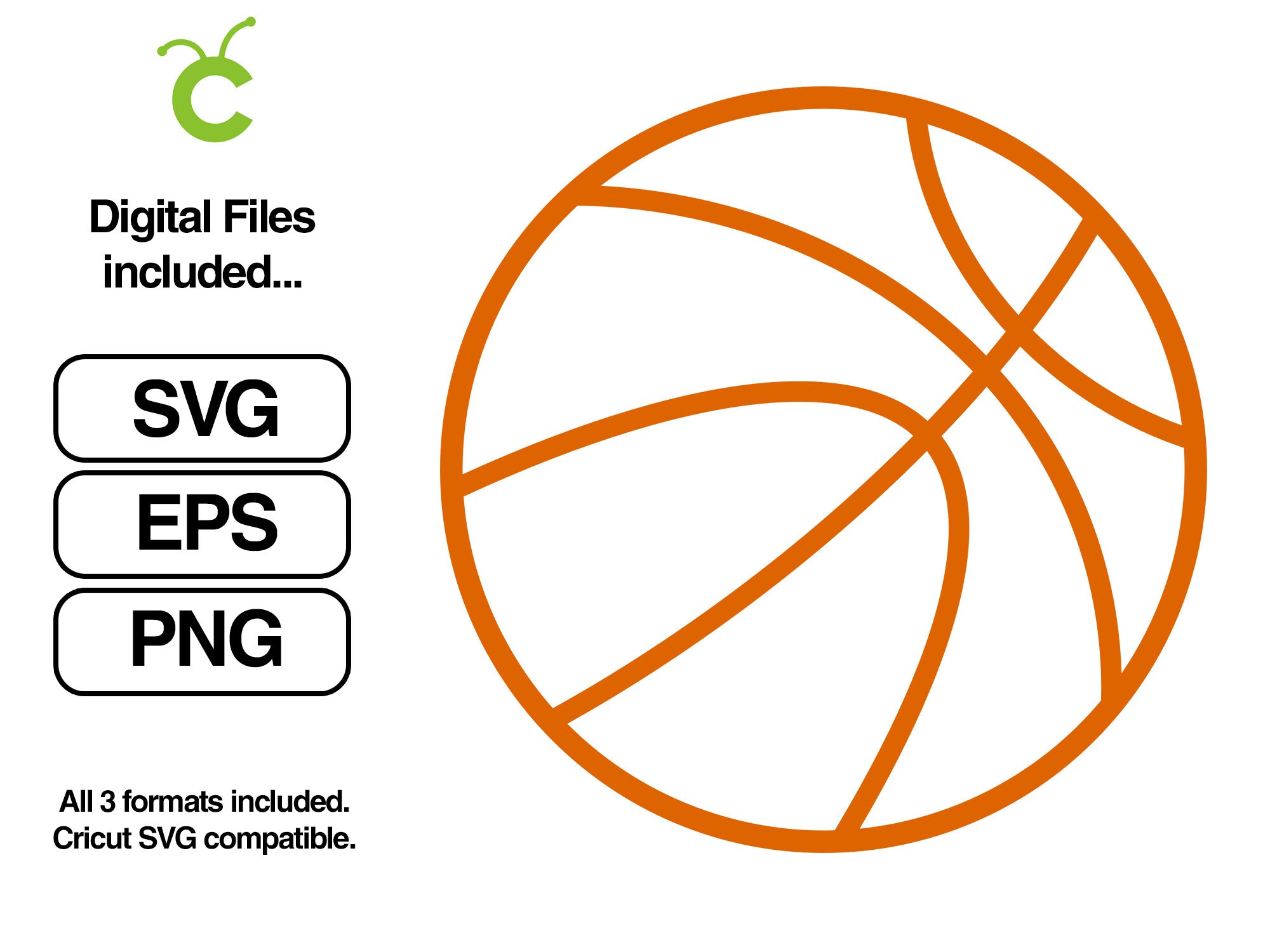 Basketball Ball Outline