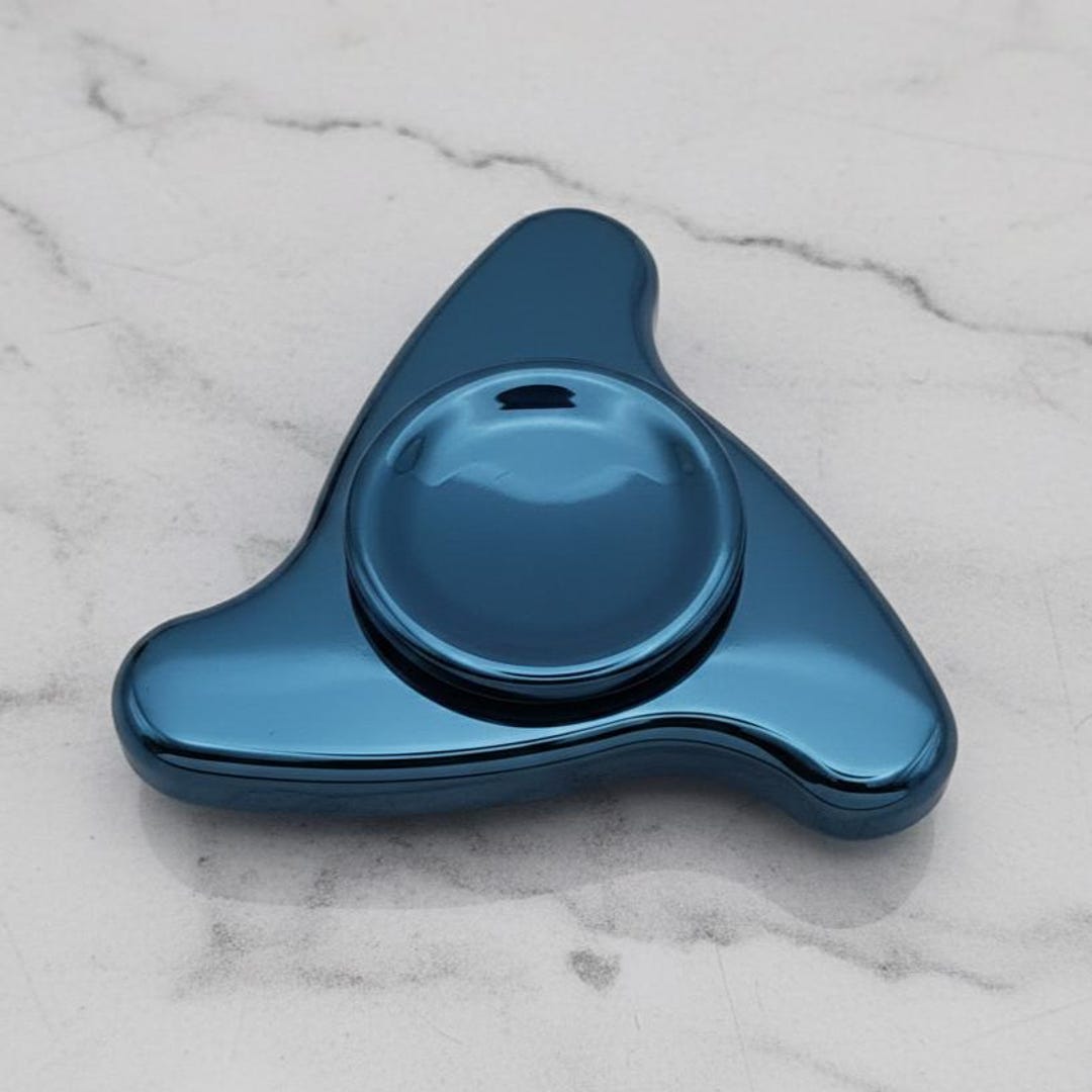 Spinet Elite Blue - Metal Designer Fidget Spinner Toy Hand EDC - PVD ...