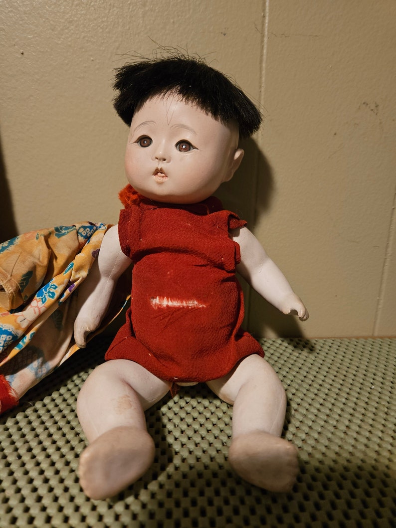 Vintage Japanese Gofun Male Gofun Ichimatsu Doll - Etsy
