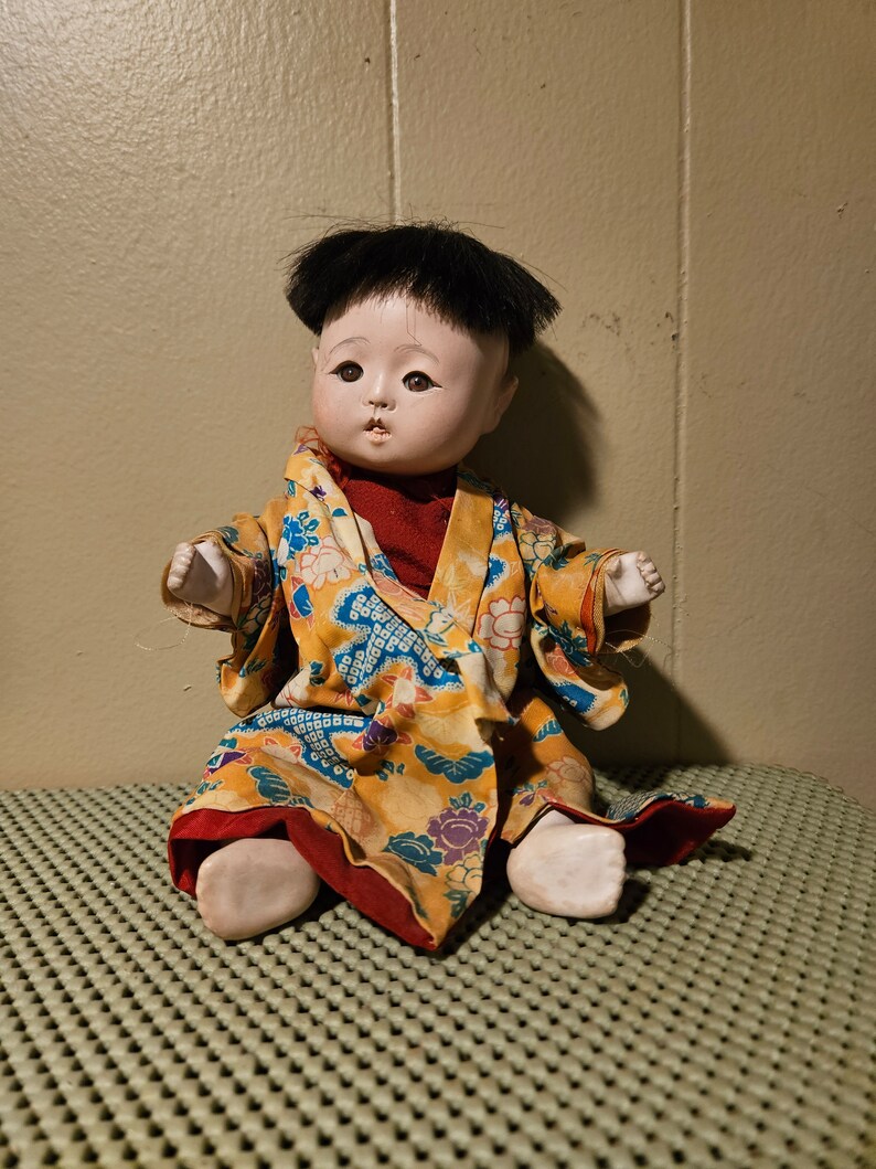 Vintage Japanese Gofun Male Gofun Ichimatsu Doll - Etsy