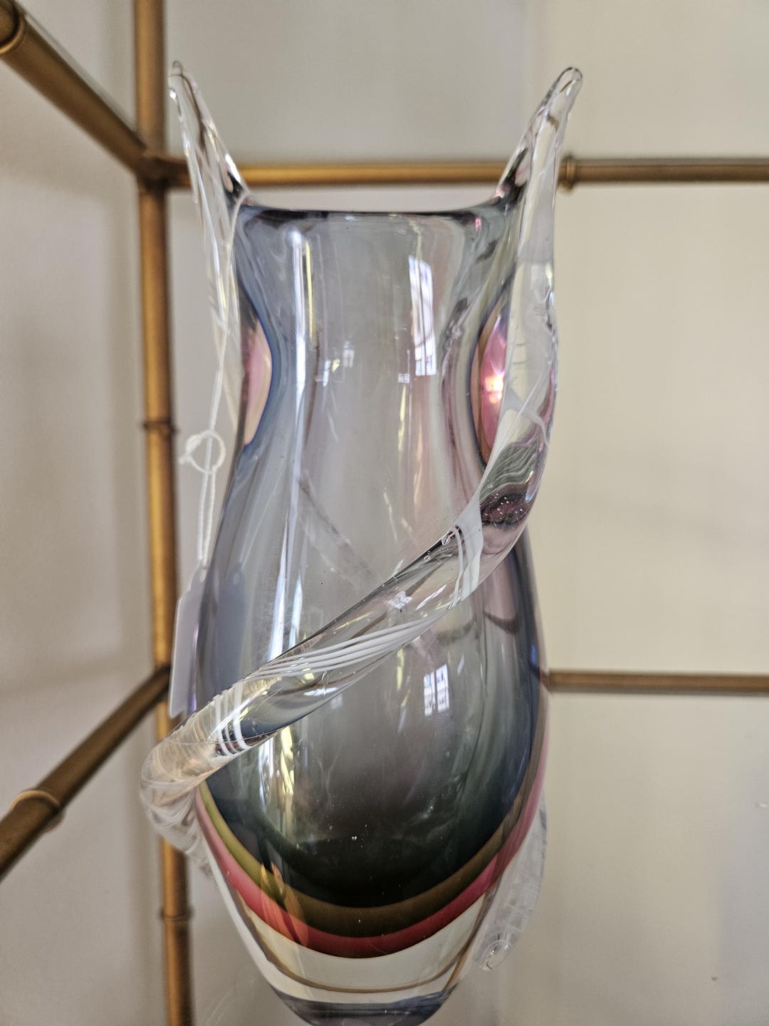 Murano Three Color Art Glass With Vine - Etsy