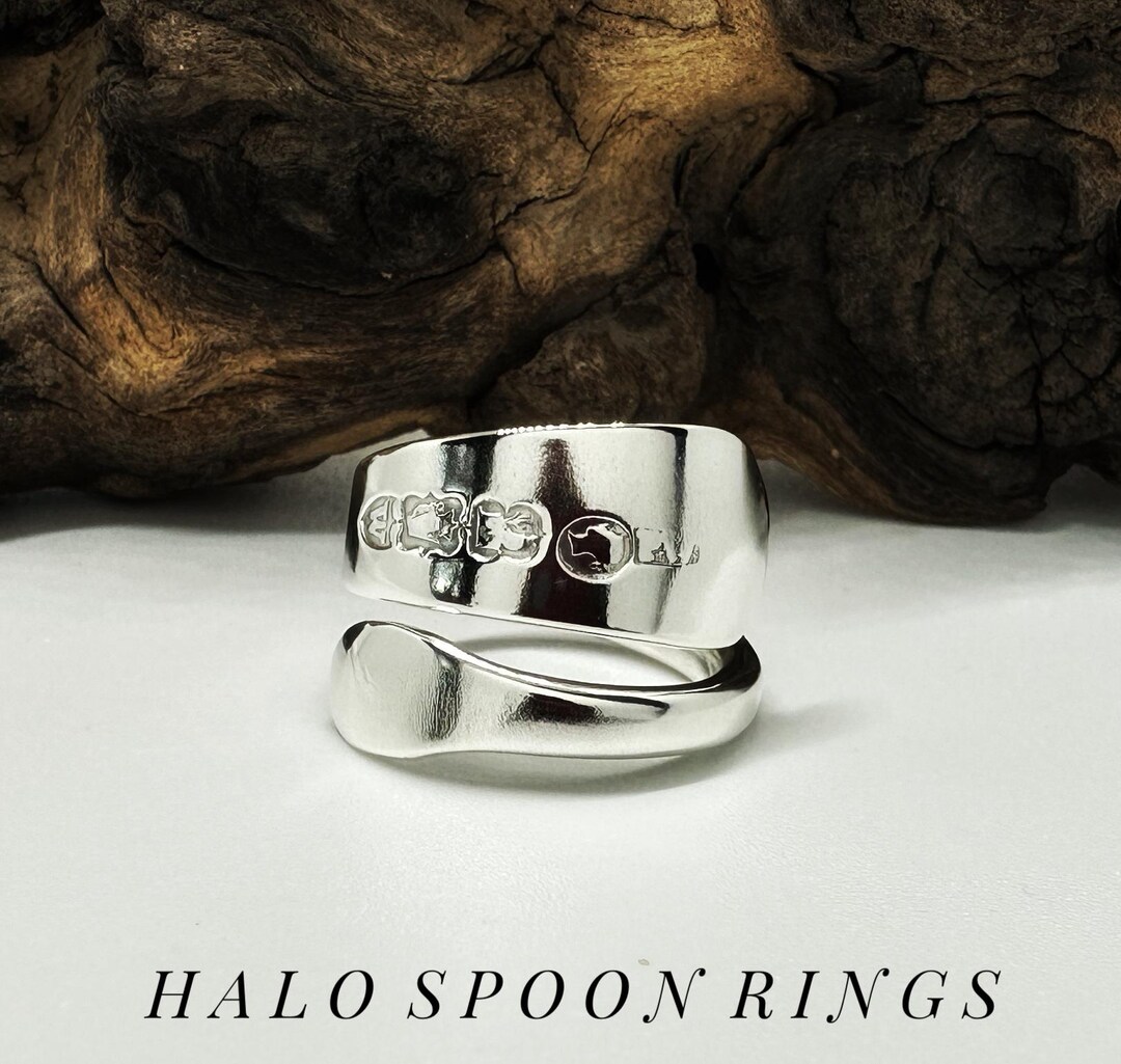 Elegant Victorian Inverted Irish Solid Silver Spoon Ring Hallmarked ...