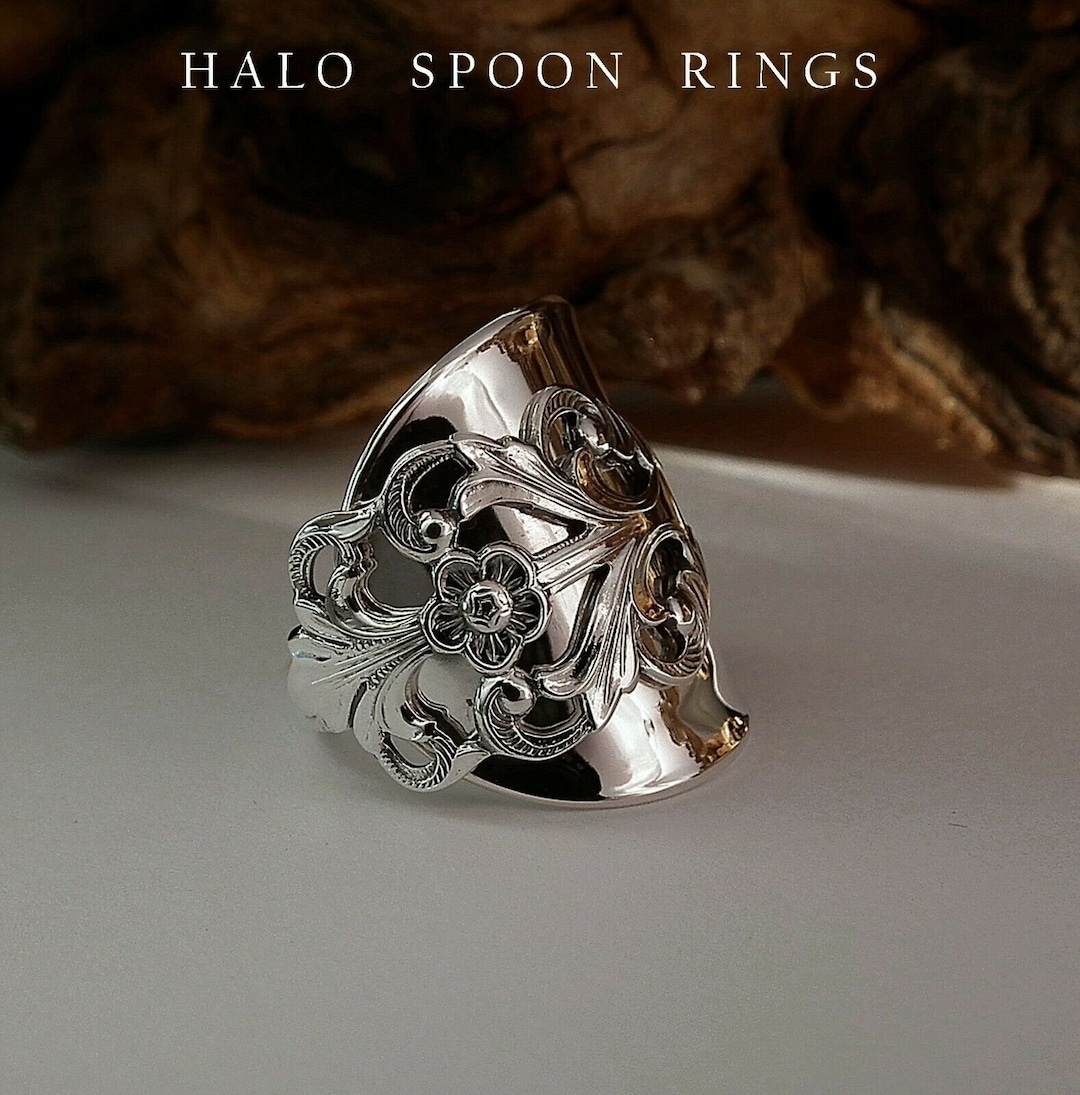 Viking Rose Spoon Ring: Norwegian Silver, Marthinsen 1960 - Etsy