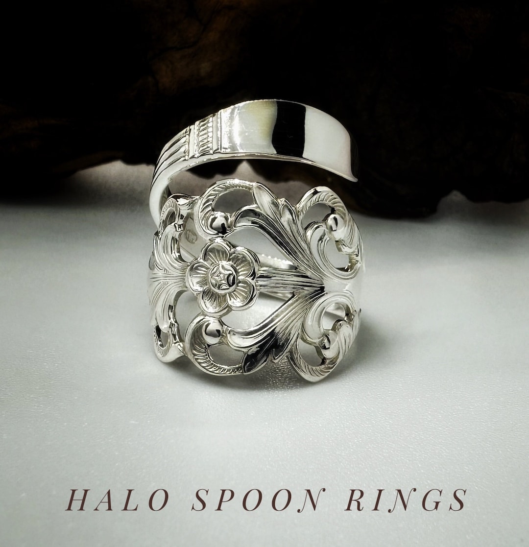 Norwegian Solid Silver Spoon Ring: Viking Rose, Thorvald Marthinsen ...