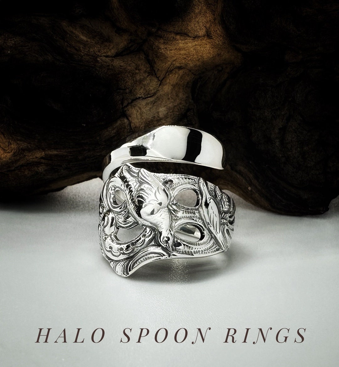 Stunning Spiralled Norwegian Solid Silver Spoon Ring Thorvald ...
