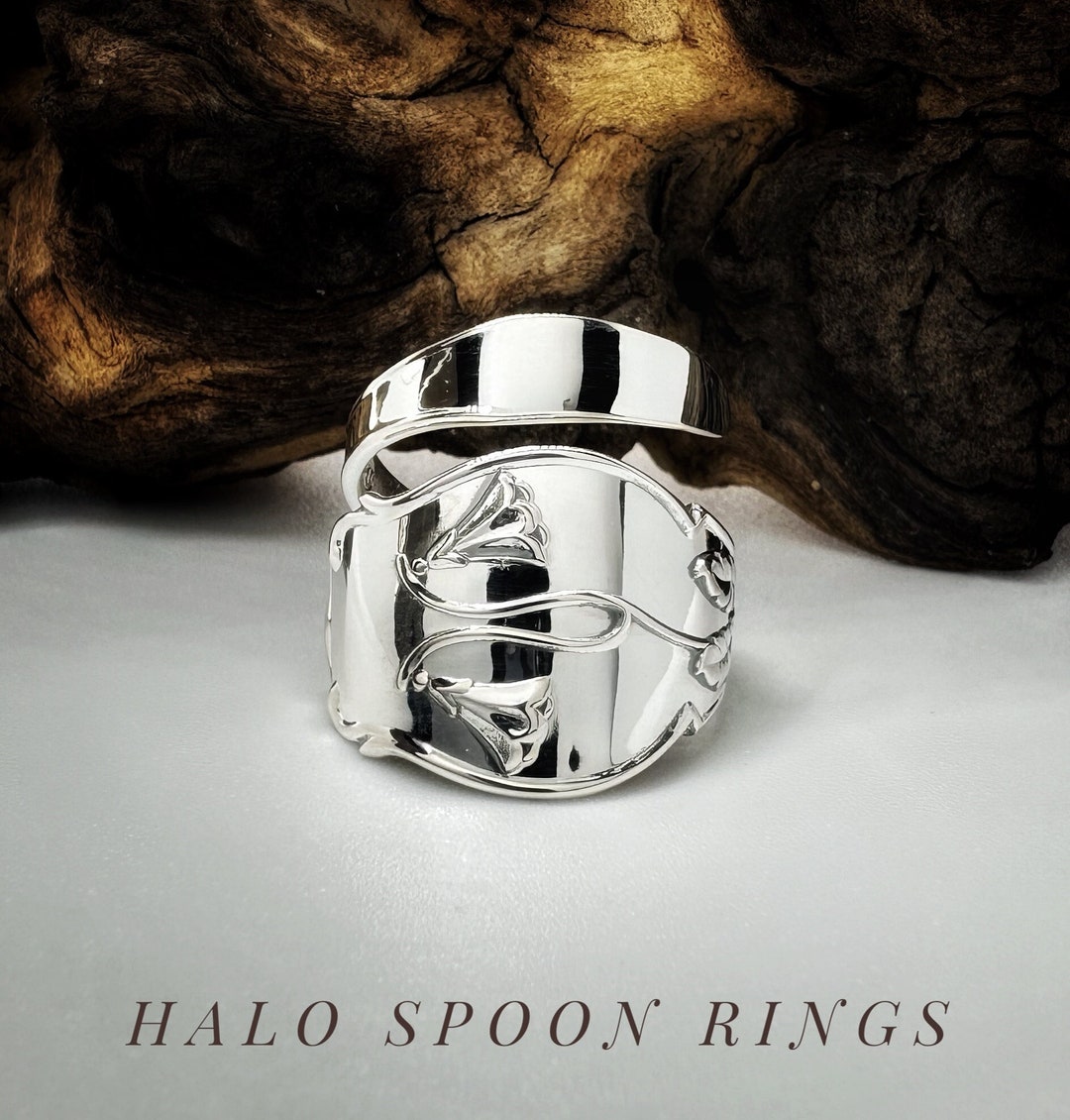 Snowdrop Spoon Ring: Spiralled Solid Silver, Norwegian Design - Etsy