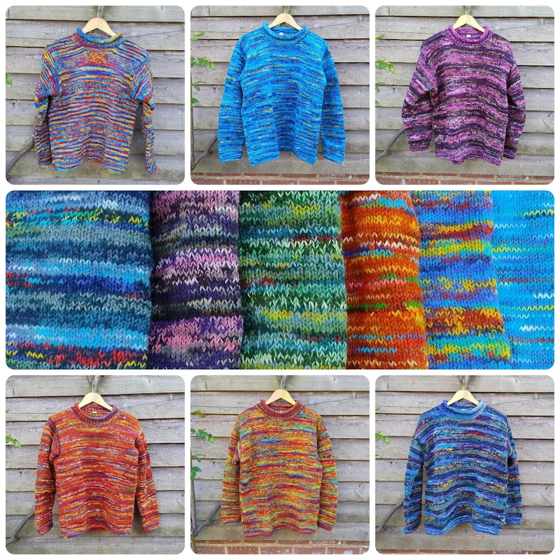 Mens Multi Sweaters - Etsy UK