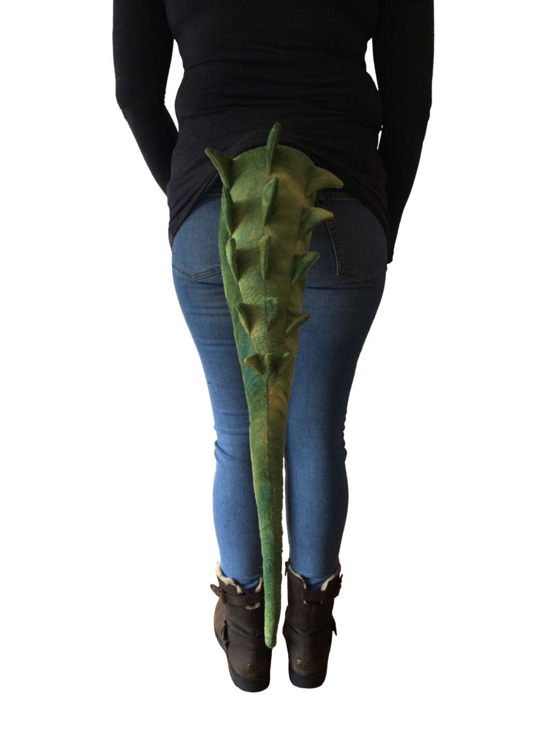 Crocodile Tail Green Plush Long Animal Tail Alligator Dragon Dinosaur ...