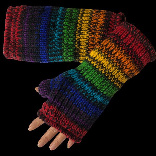 Rainbow Mittens - Etsy