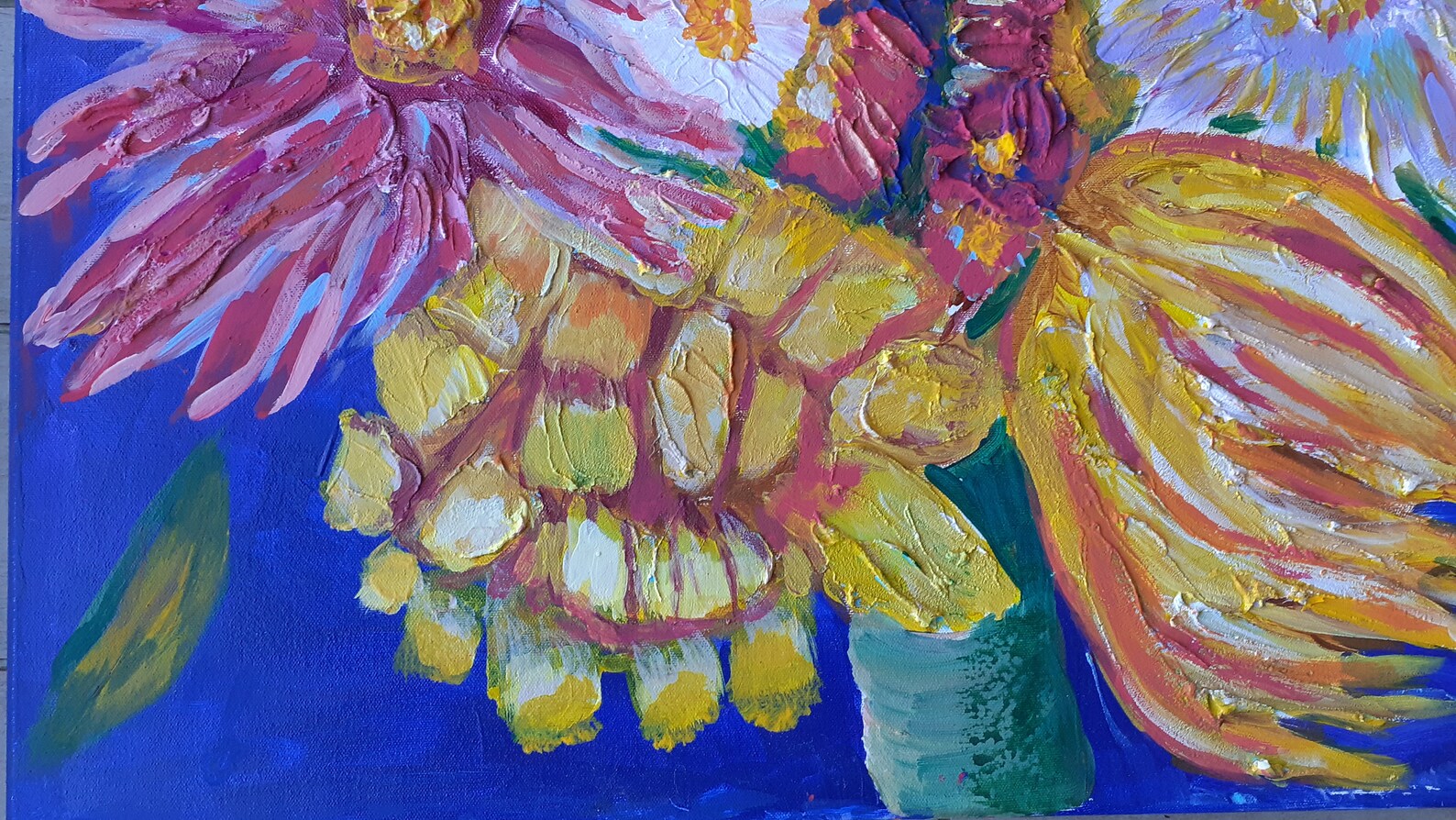 Peinture avec une épaisseur de pate structurante sur toile | Etsy