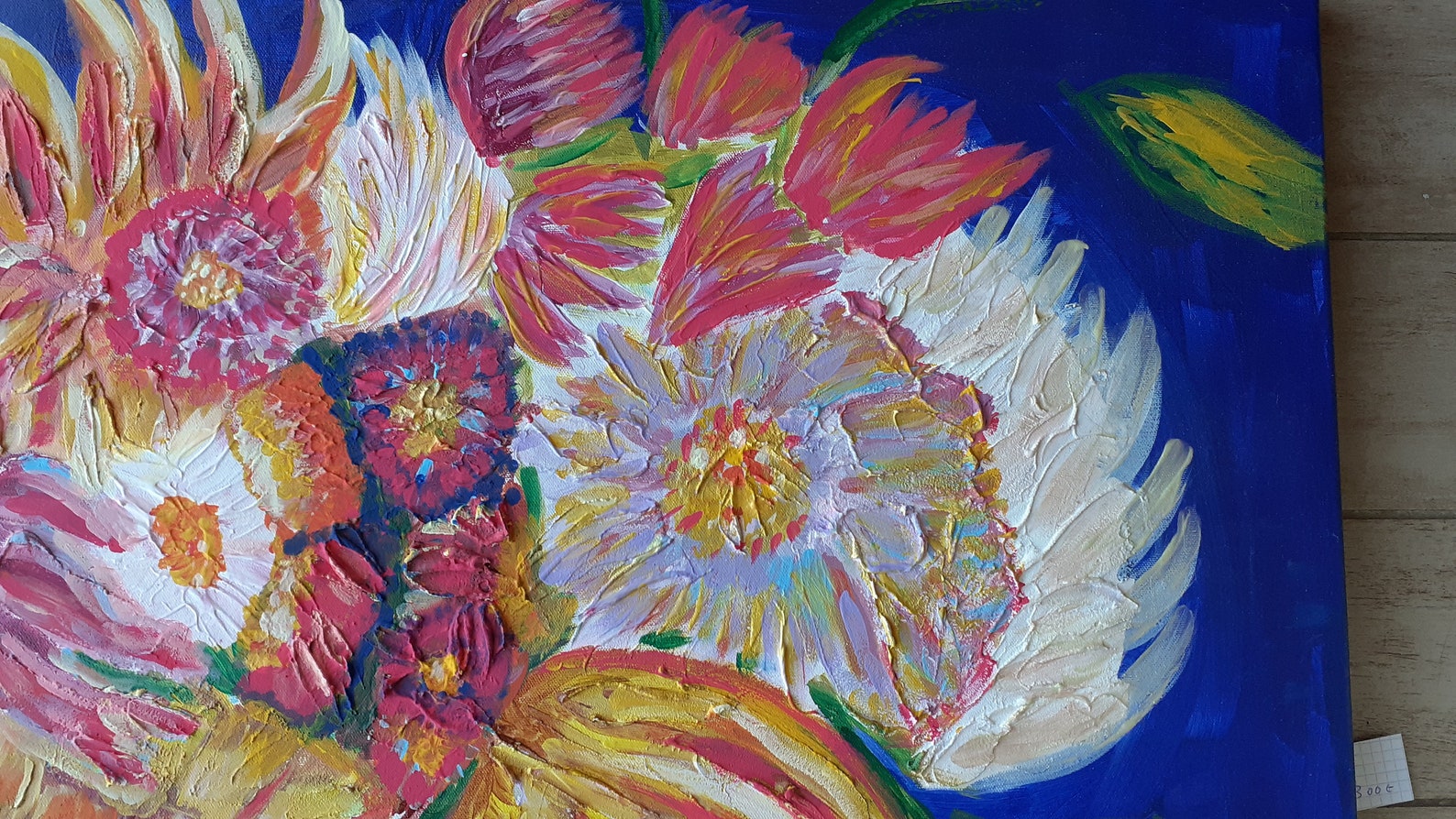 Peinture avec une épaisseur de pate structurante sur toile | Etsy