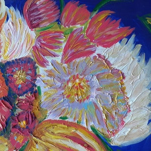 Peinture avec une épaisseur de pate structurante sur toile | Etsy