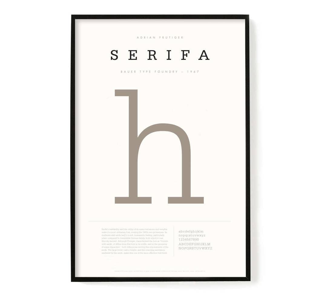 Serifa Poster, Screen Printed, Archival Quality, Wall Art, Poster ...