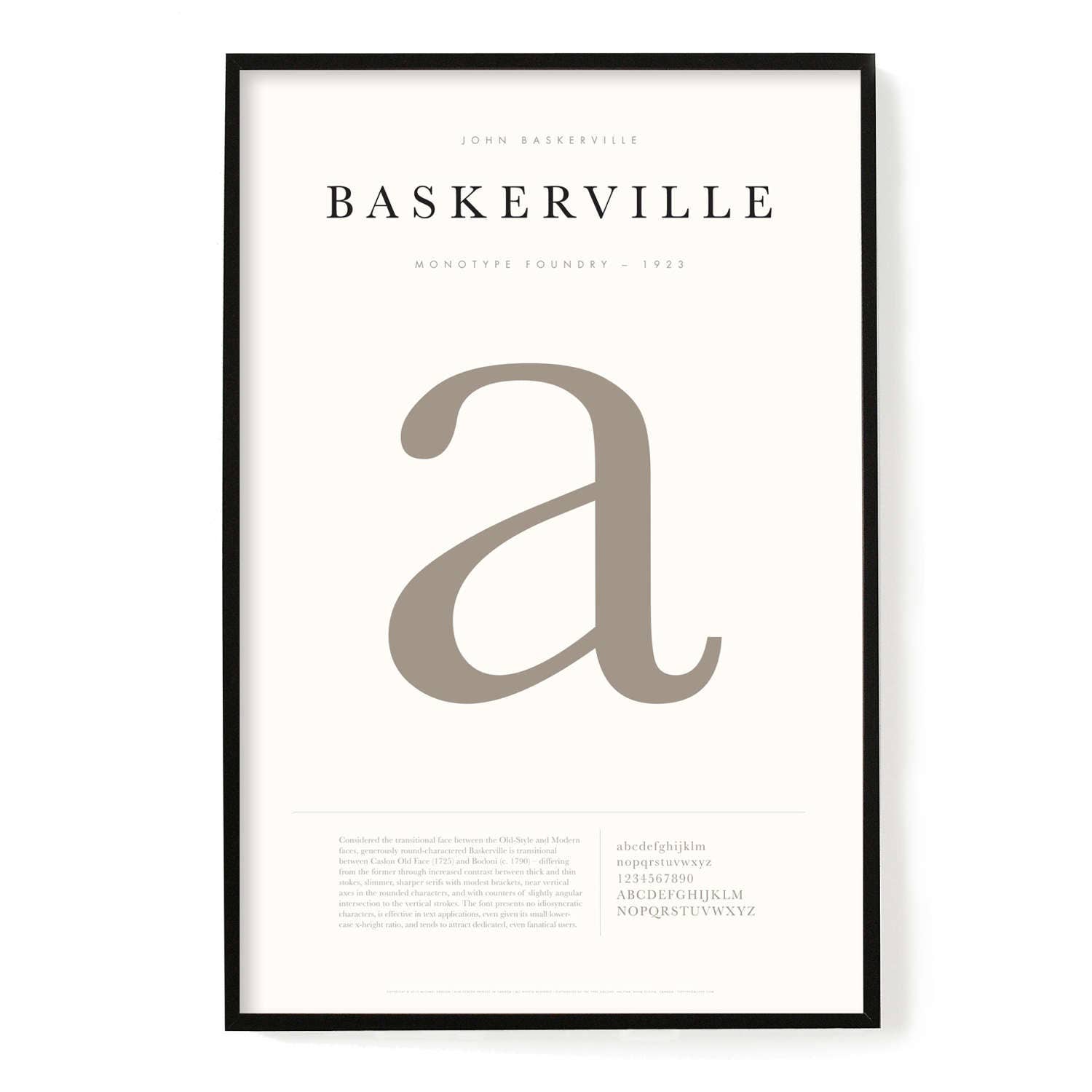 Baskerville Poster, Screen Printed, Archival Quality, Wall Art, Poster ...
