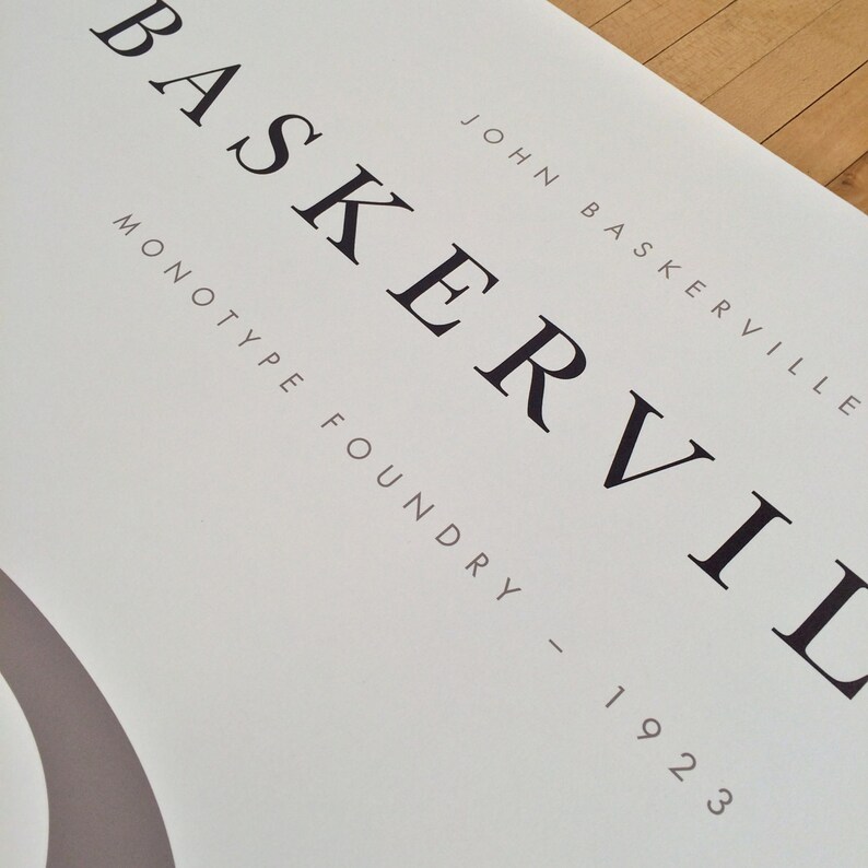 Baskerville Poster, Screen Printed, Archival Quality, Wall Art, Poster ...