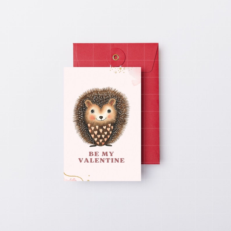 Valentine Clipart Cute Hedgehogs With Love Hearts PNG Clipart ...