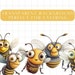 Cute Bee Clip Art Bee Graphics Set Buzzy Bee Clipart Honey Bee Clipart ...