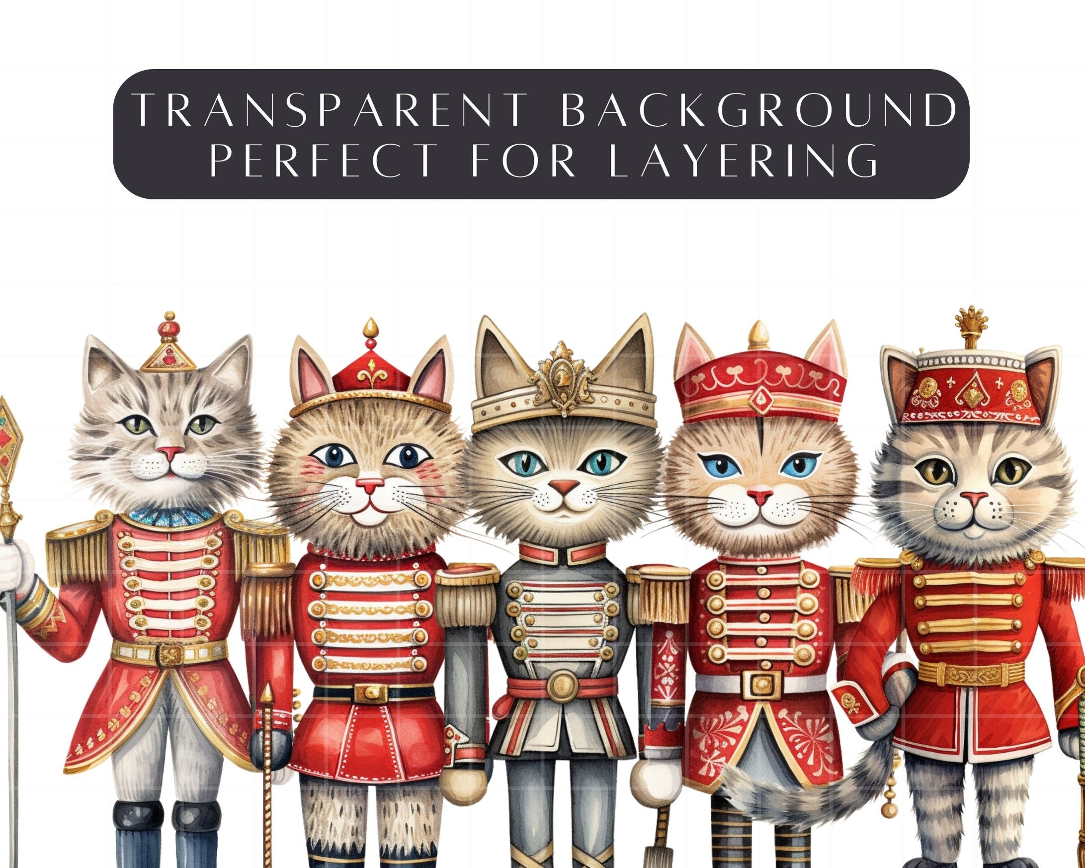 Nutcracker PNG Clipart Set Cat Nutcracker Cute Christmas Clipart ...