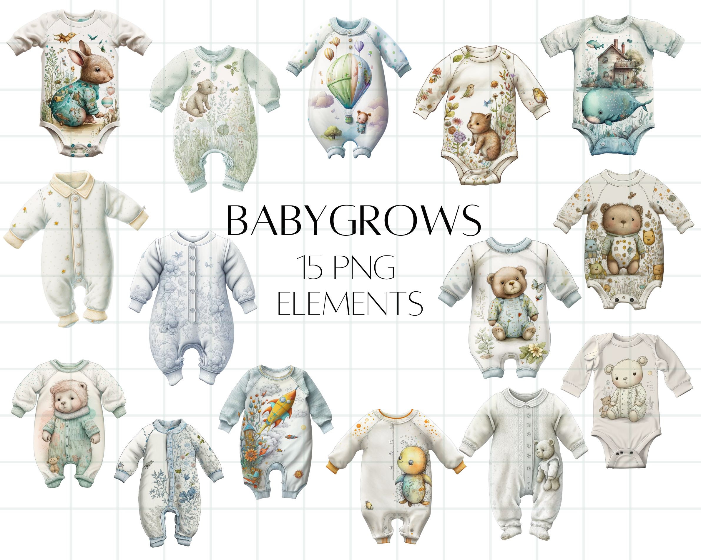 Baby Announcement Clipart Baby Shower Clipart Commercial Use - Etsy