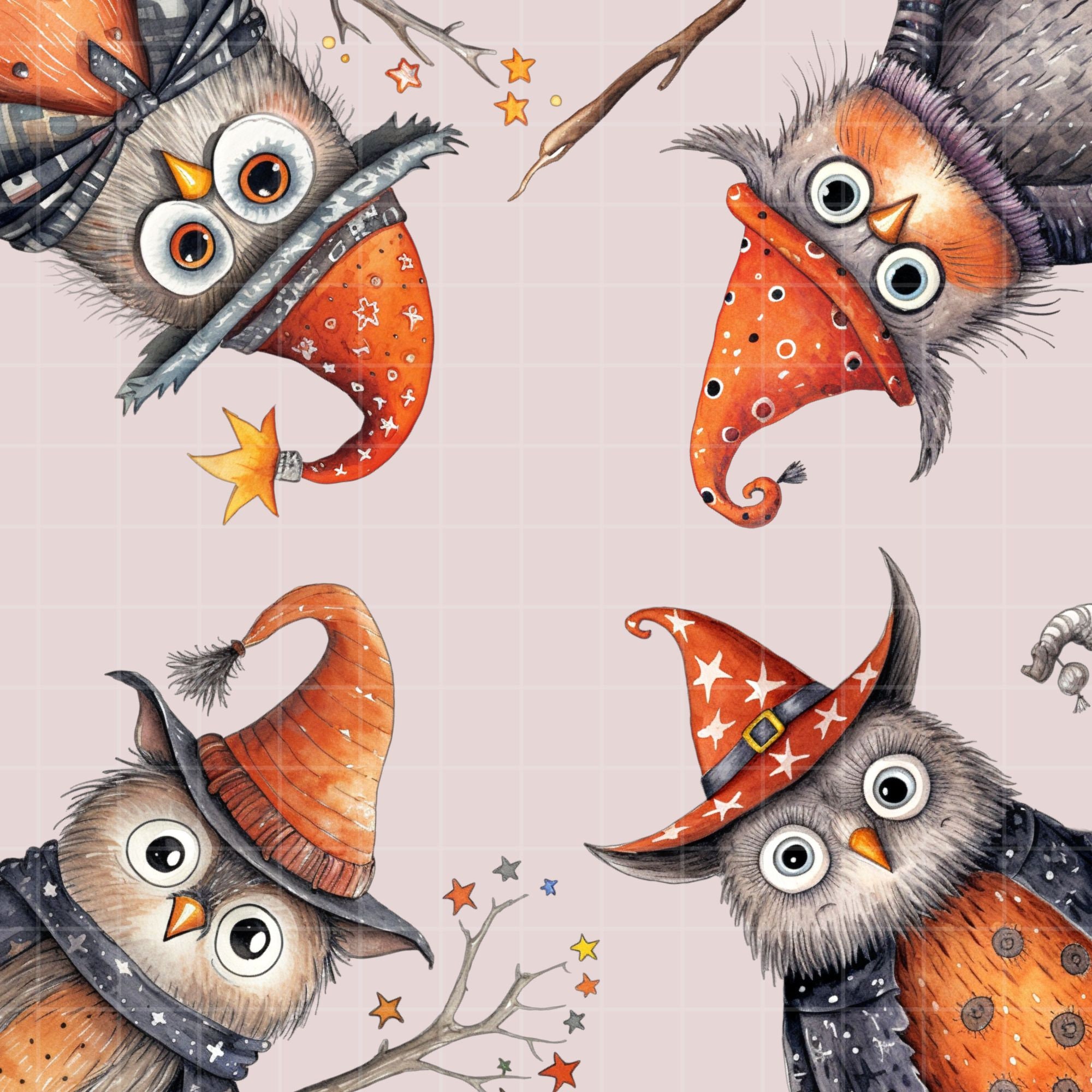 Halloween PNG Clipart Set Cute Owl Halloween Clipart for Kids ...