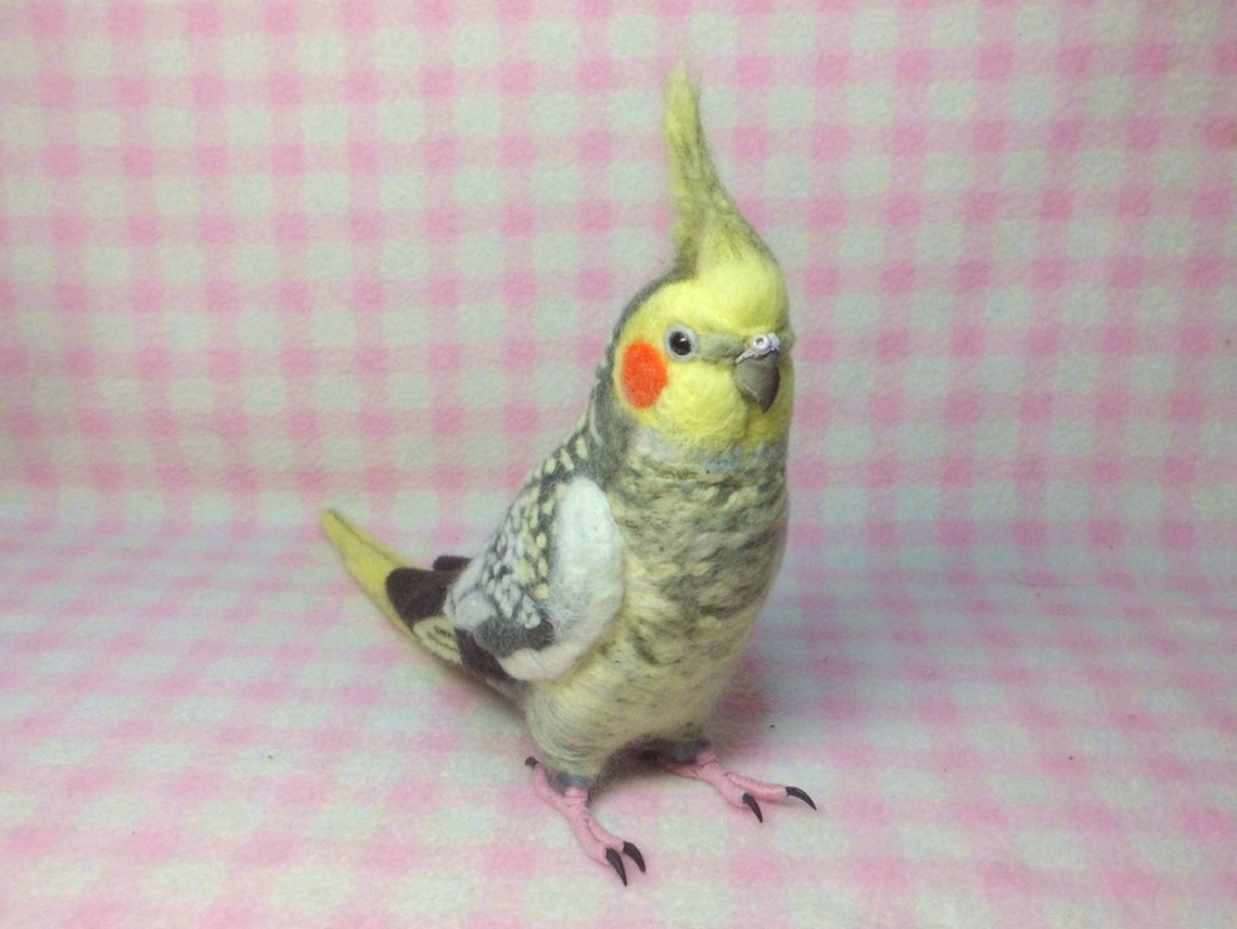 Cockatiel : wool Parakeet stuffed Animals - Etsy