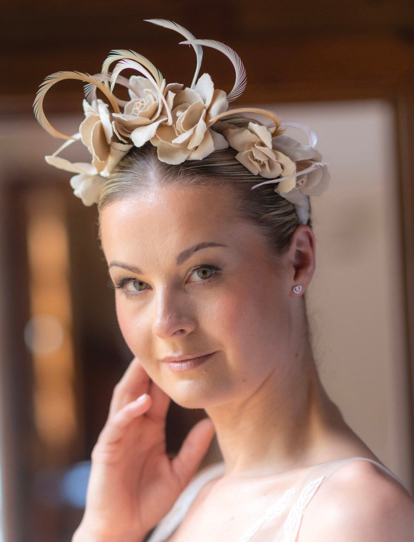 Lorelai, Beautiful Cream Velvet Flower Hairband - Etsy