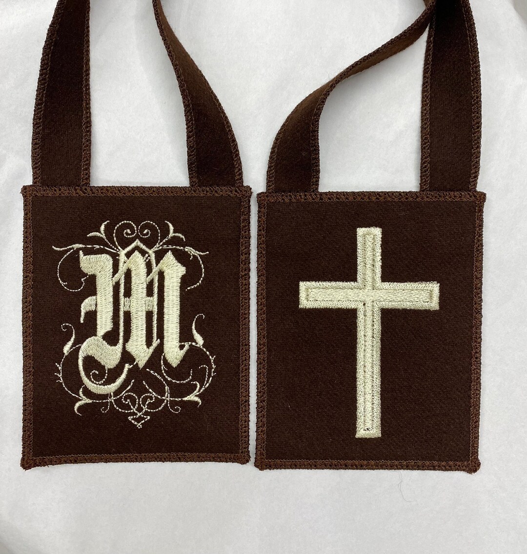 Brown Scapular Woven Wool Garment of Grace 4 X 5 Inch Panels - Etsy