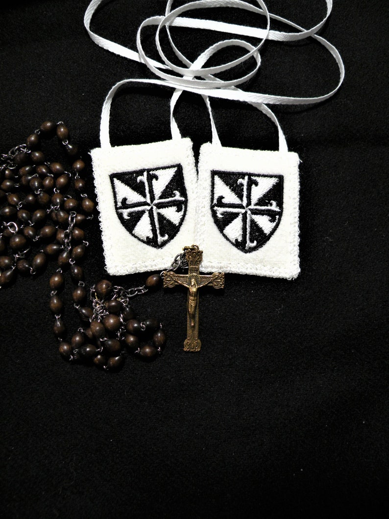 DOMINICAN Scapular by Mantle of Mary 100 % White Woven Wool - Etsy