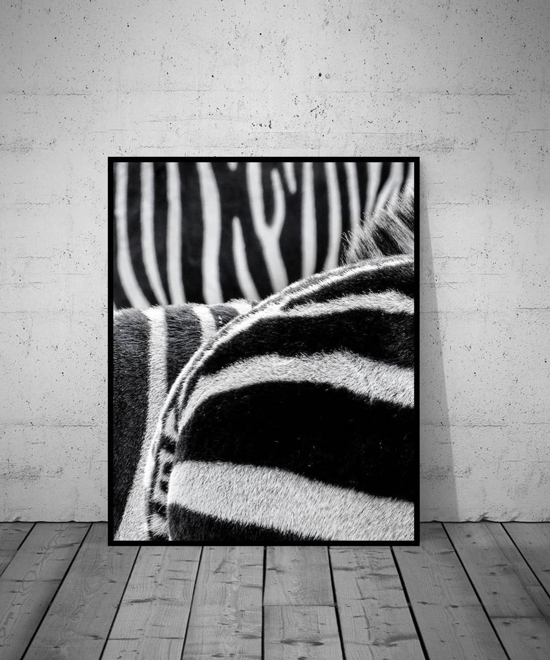 Tierfotografie, Wand-Kunst-Dekor, Zebra-Foto, Schwarz-Weiß-Foto, druckbare Poster, digitaler ...