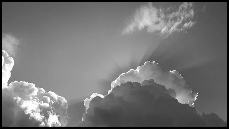 Nature Photography, Cloud Photo, Digital Print, Black-white Photo, Wall ...