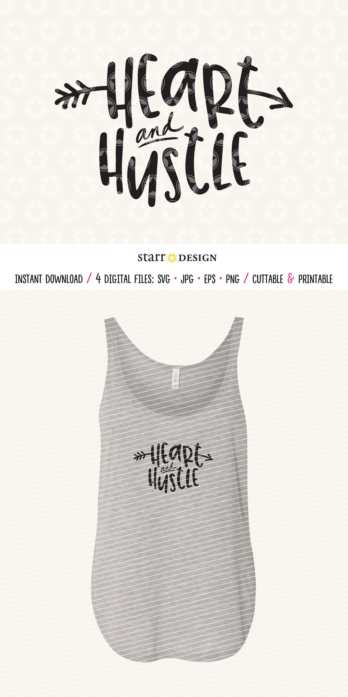 Heart and Hustle Svg Hustle Svg Heart Svg Heart Clip Art - Etsy