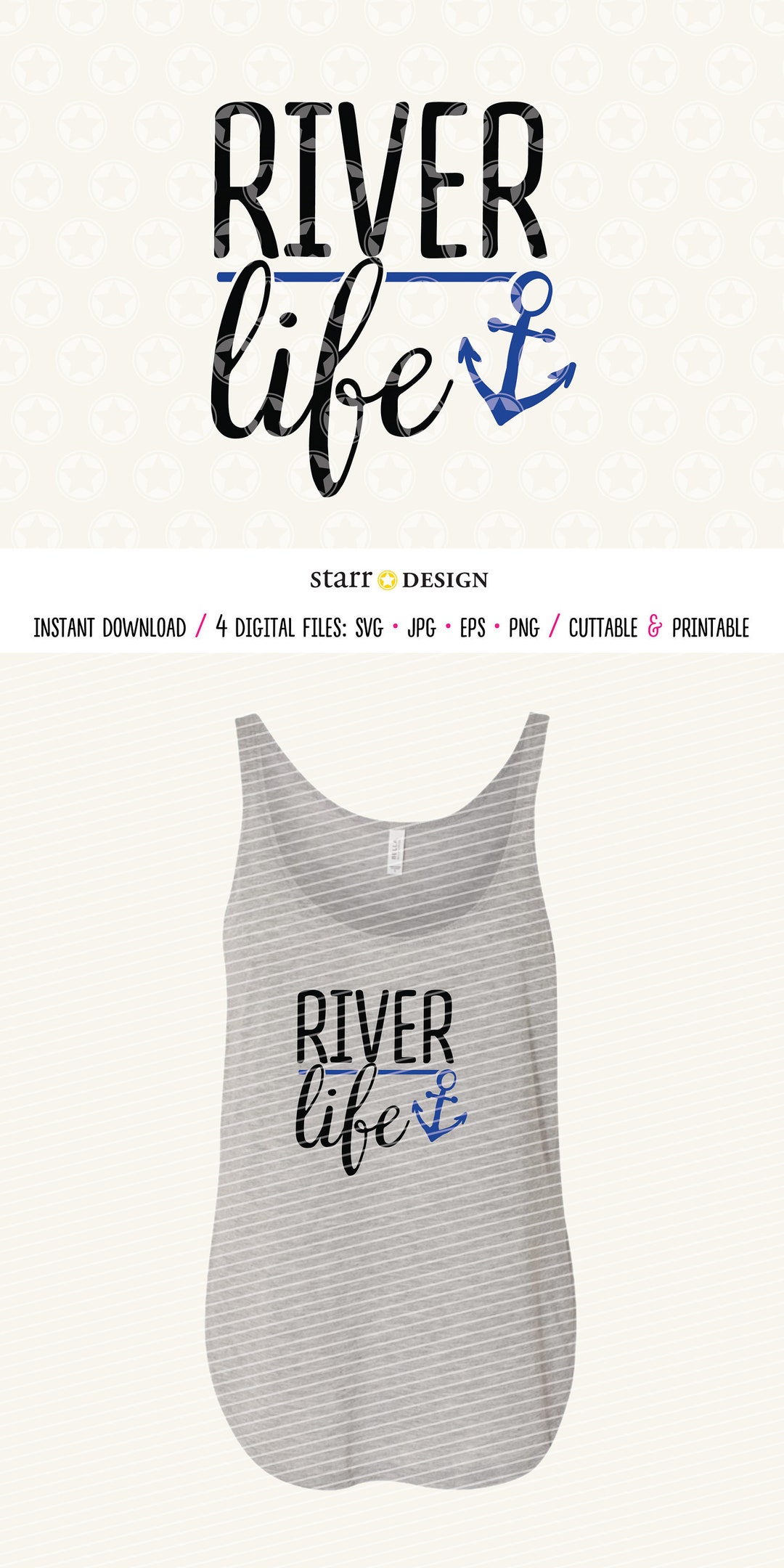 River Life SVG, Digital Download File for Cricut and Silhouette Cutting ...