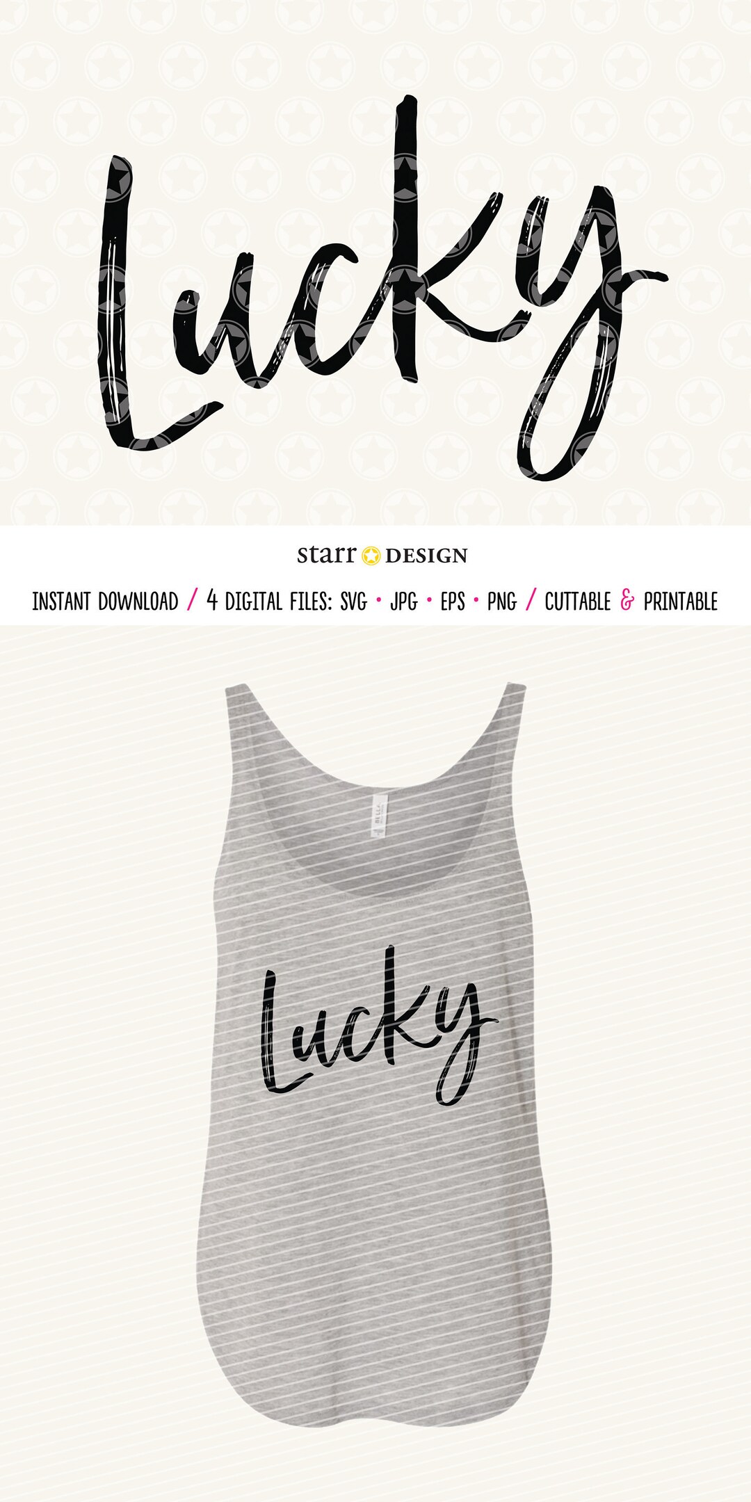 Lucky Svg, St. Patrick's Day Cutting File for Cricut and Other Cutting ...