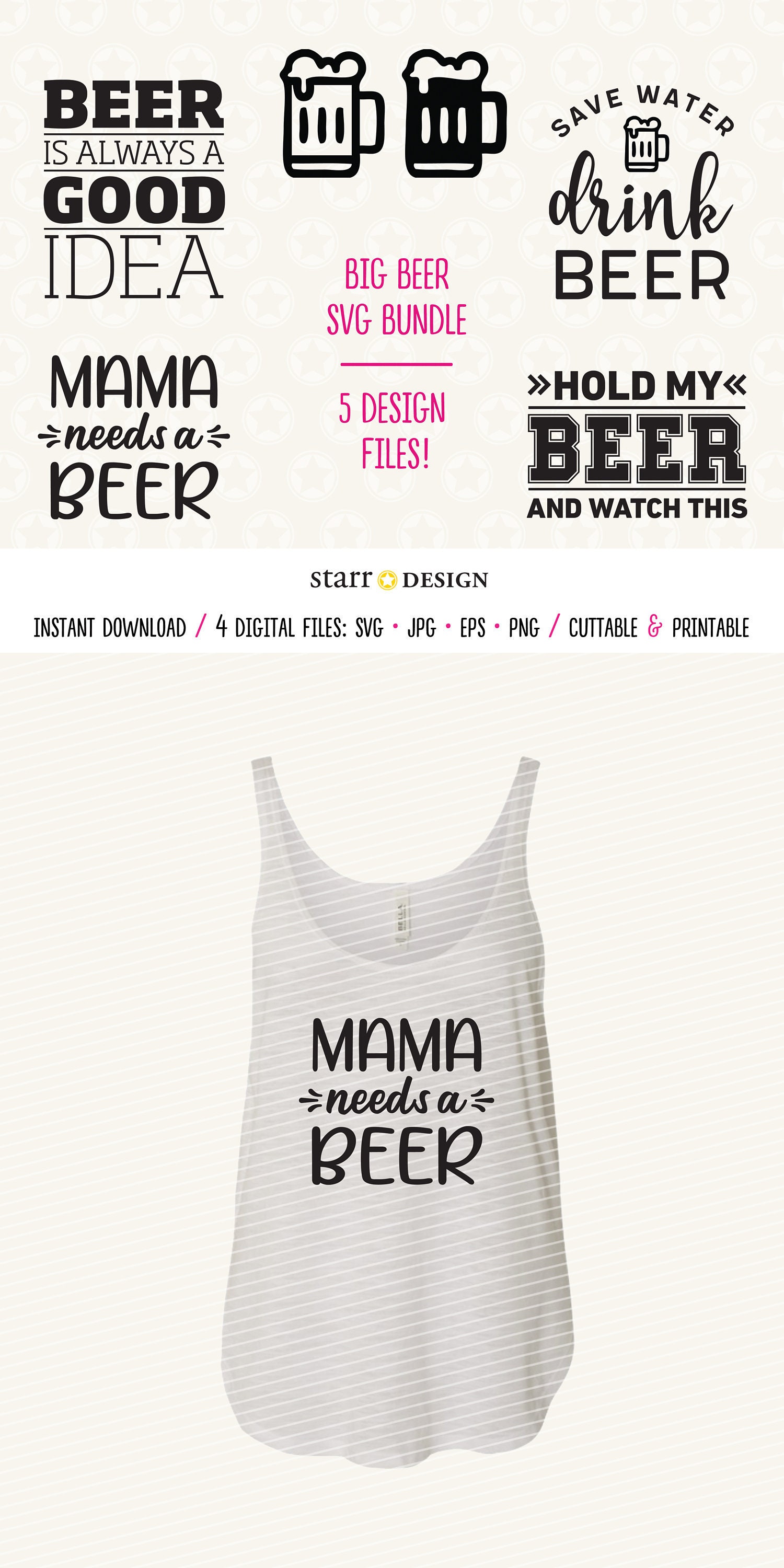 Beer svg Bundle Create fun shirts and gifts with these | Etsy
