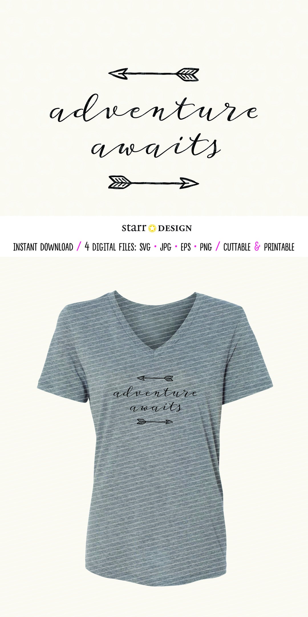 Adventure Awaits SVG – Arrow Design, Crafting Decal (digital Download ...
