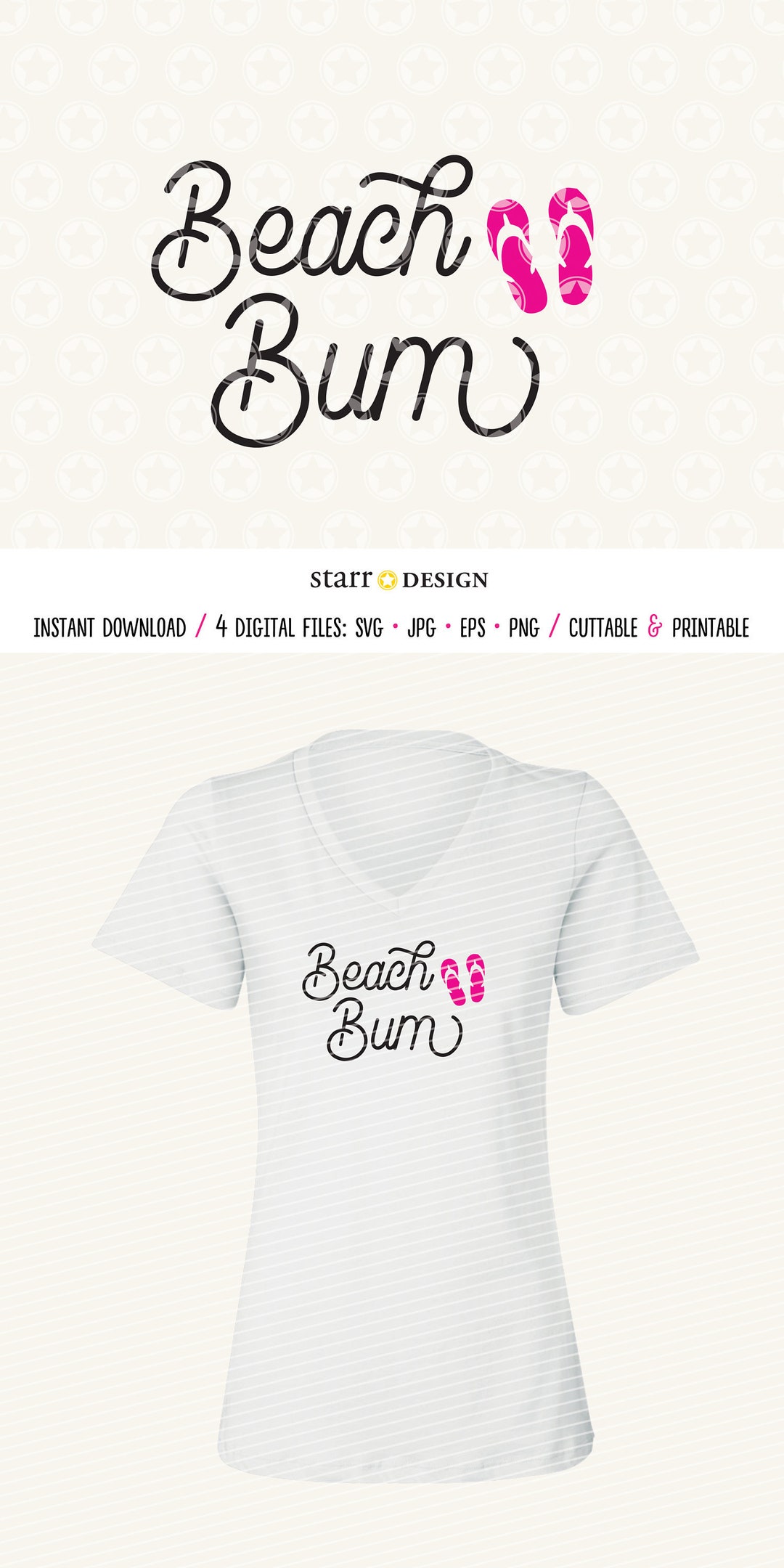Beach Bum, Digital File, Beach Svg, Cutting File, SVG, Jpg, Png, EPS ...
