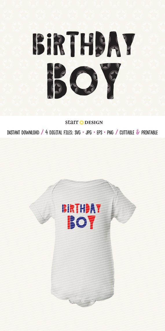 Birthday Boy Svg Digital Download SVG Cut File for - Etsy