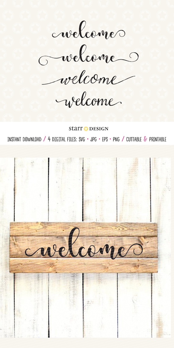 Welcome SVG Bundle for Crafting for Your Home Digital | Etsy