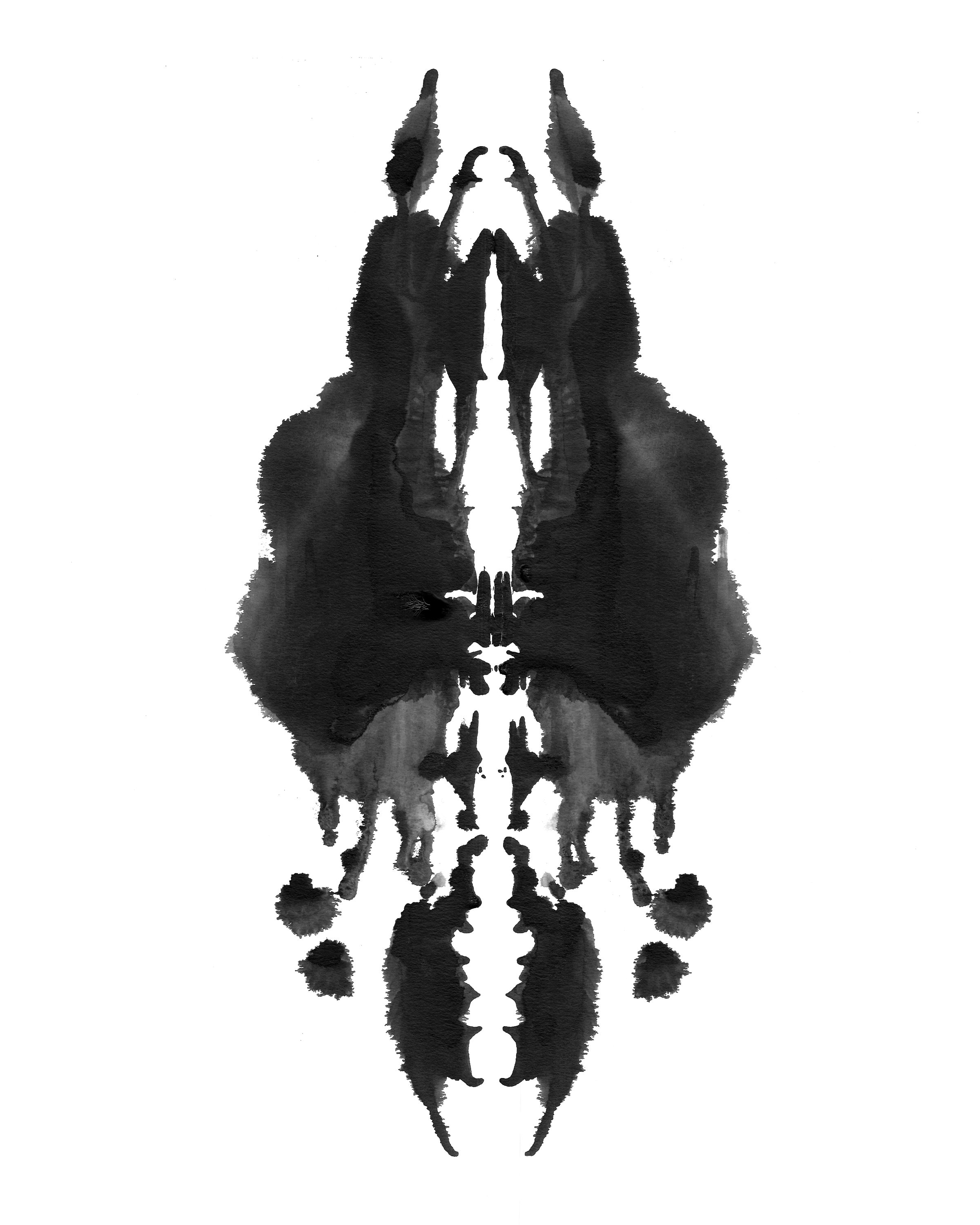 Set of Six Contemporary Ink Blot Wall Art Prints, Modern Art Painting ...